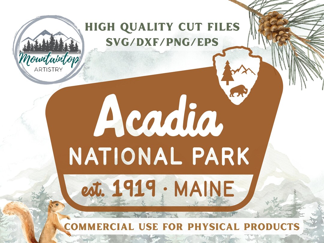 Acadia National Park SVG, Acadia National Park Gifts, Maine Gifts - Etsy