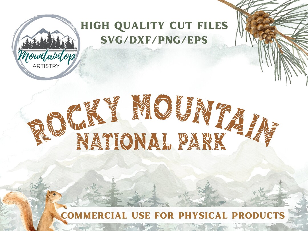 Rocky Mountain National Park SVG, Topographic, Rocky Mountains Colorado ...