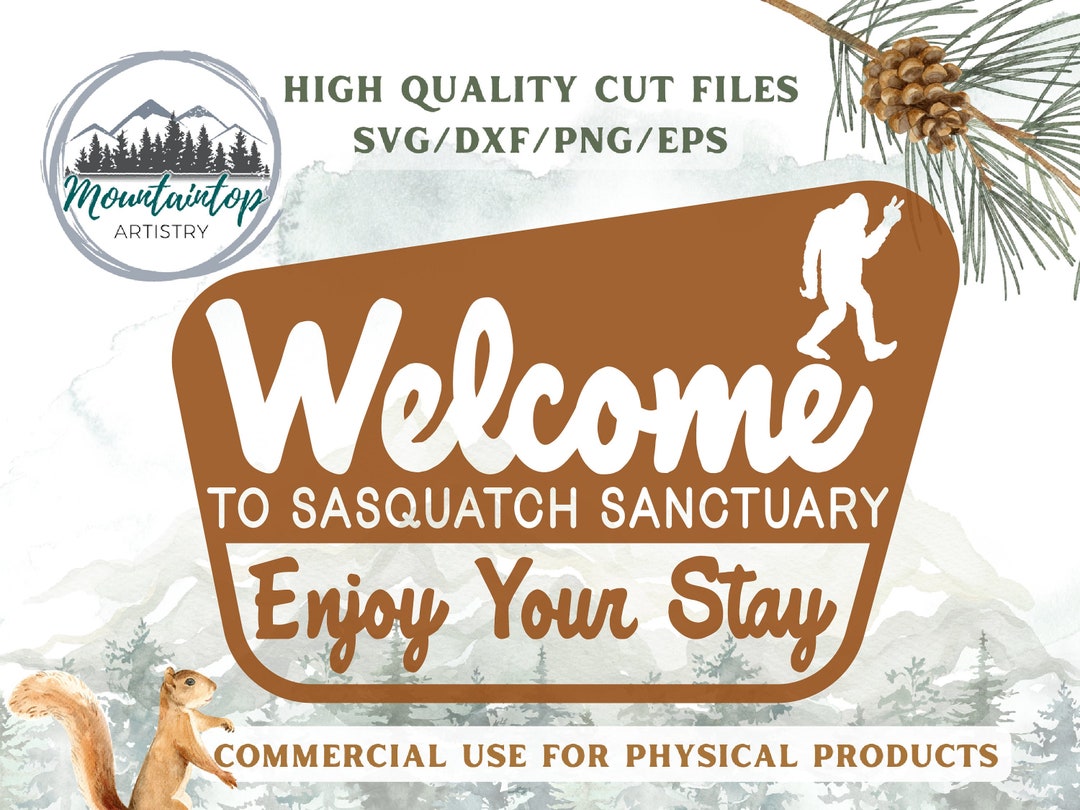 Sasquatch SVG, Sasquatch Sign, Bigfoot SVG, Bigfoot PNG, Bigfoot Sign ...