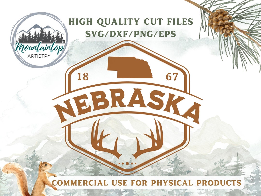 Nebraska Gifts, Nebraska Wall Art, Nebraska Badge SVG - Etsy