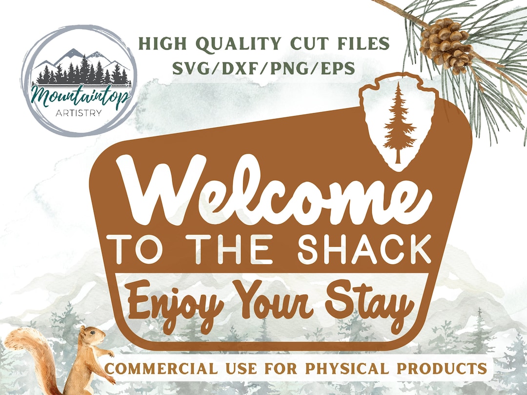 Welcome to the Shack Sign National Park Decor Front Porch Sign Welcome ...
