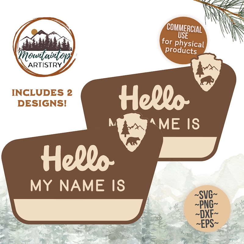 Hello My Name is Nametag - Etsy