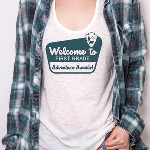 1st Grade Welcome Sign National Park Classroom Decor Woodland Theme ...