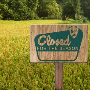 Closed for the Season Sign Campground Decor National Park Sign ...