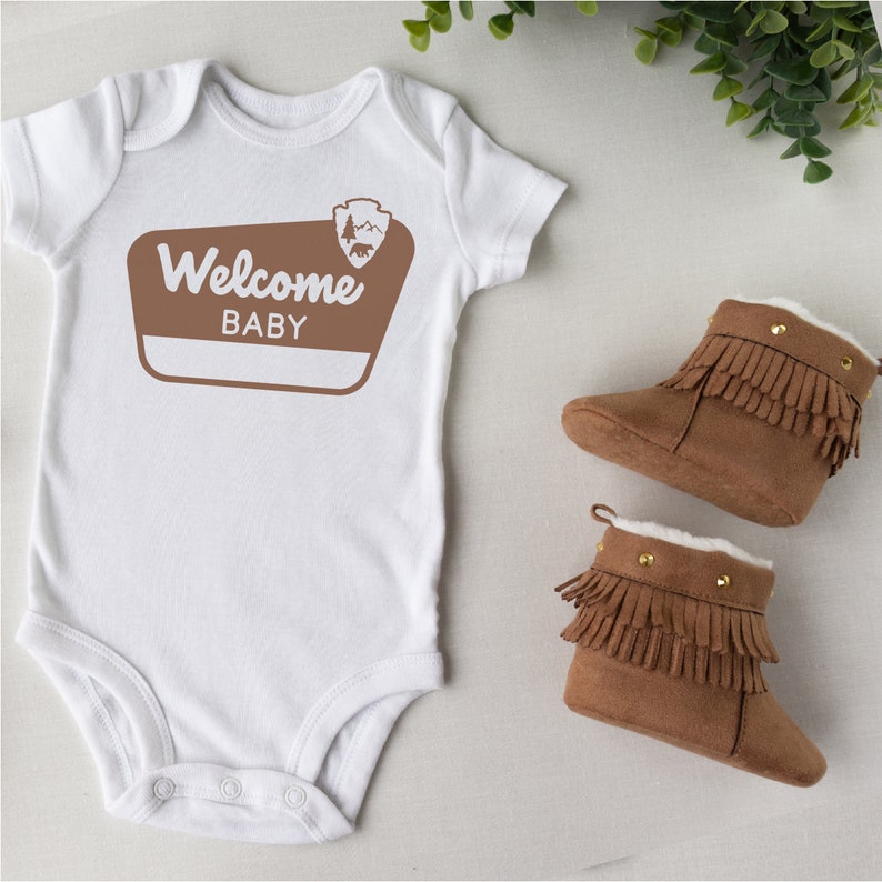Welcome Baby Sign National Park Theme Woodland Baby Shower Gifts ...