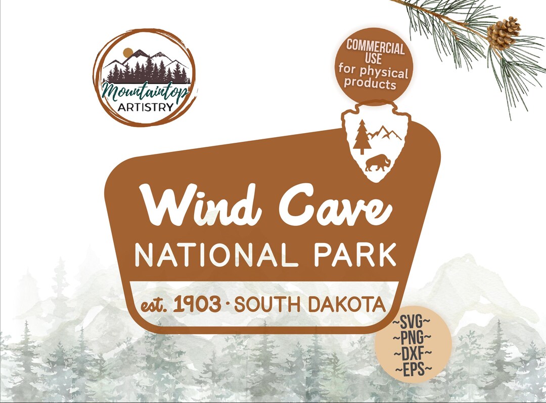 Wind Cave National Park Shirt PNG South Dakota Gifts Wind Cave Wall Art ...
