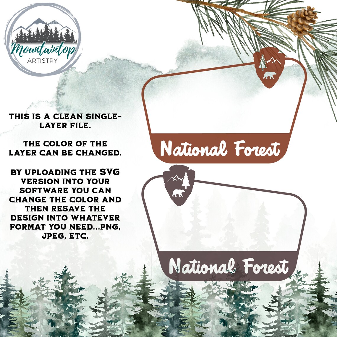 Customizable National Forest Sign Woodland Baby Shower Camping Birthday ...