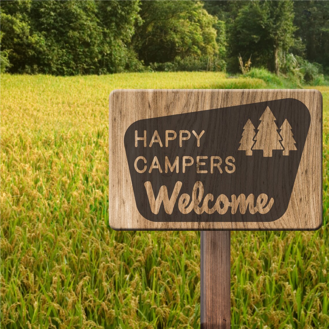 Happy Campers Welcome Sign SVG, National Forest Welcome Sign SVG ...