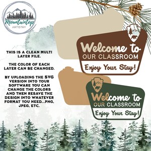 Welcome to Our Classroom Sign Enjoy Your Stay Woodland Class Decor ...