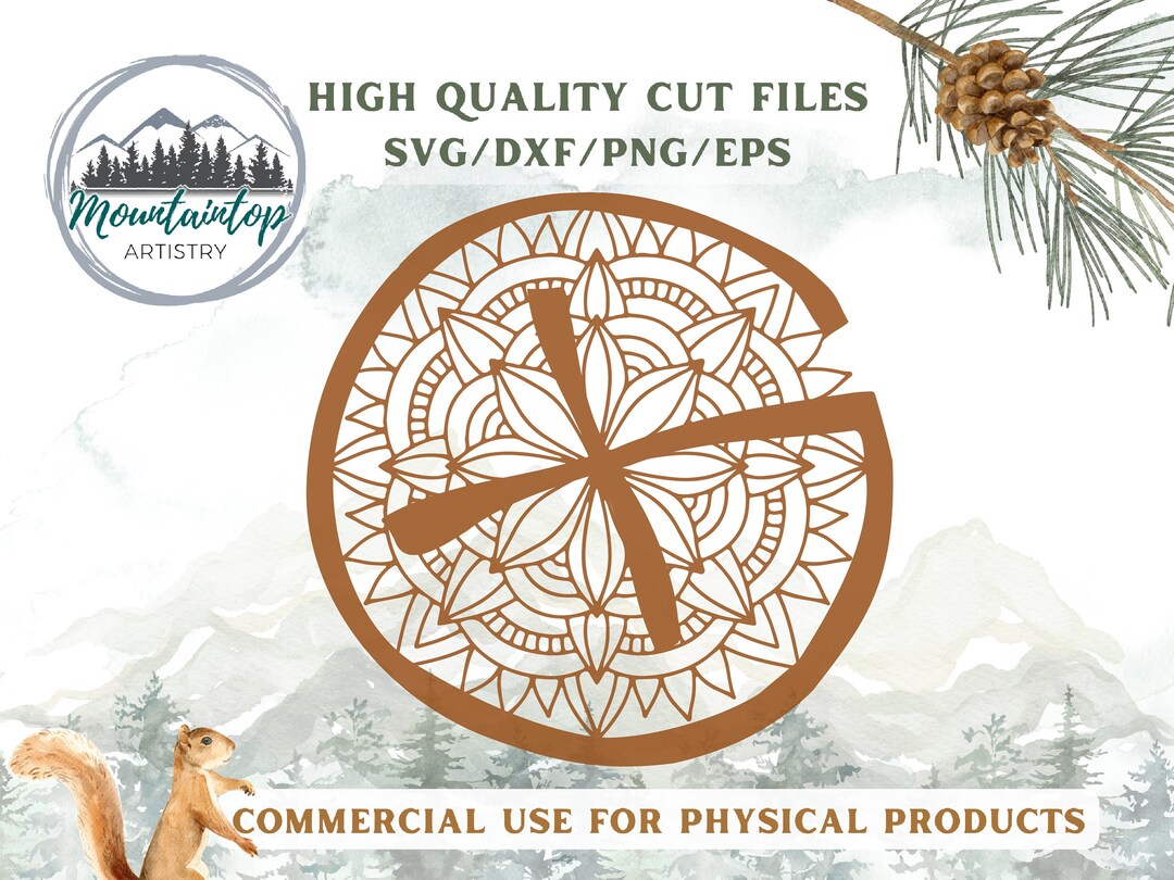 Geocache Decor Mandala Wall Art Geocache Gifts for Explorers Mountain ...