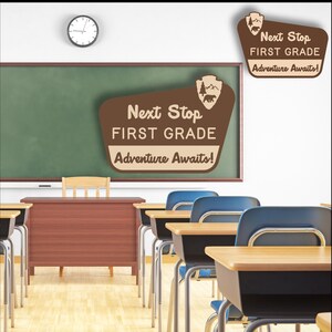 First Grade Sign Classroom National Park Decor Printable Educational ...