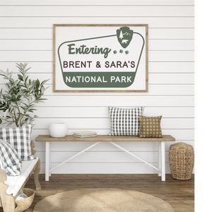 Entering Blank National Park Sign, Customizable National Park Sign ...