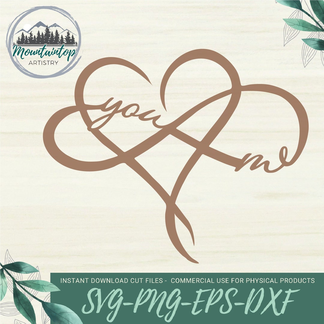 Infinity Heart Gift for Lovers Wall Art Decal Infinity Sign SVG Heart ...