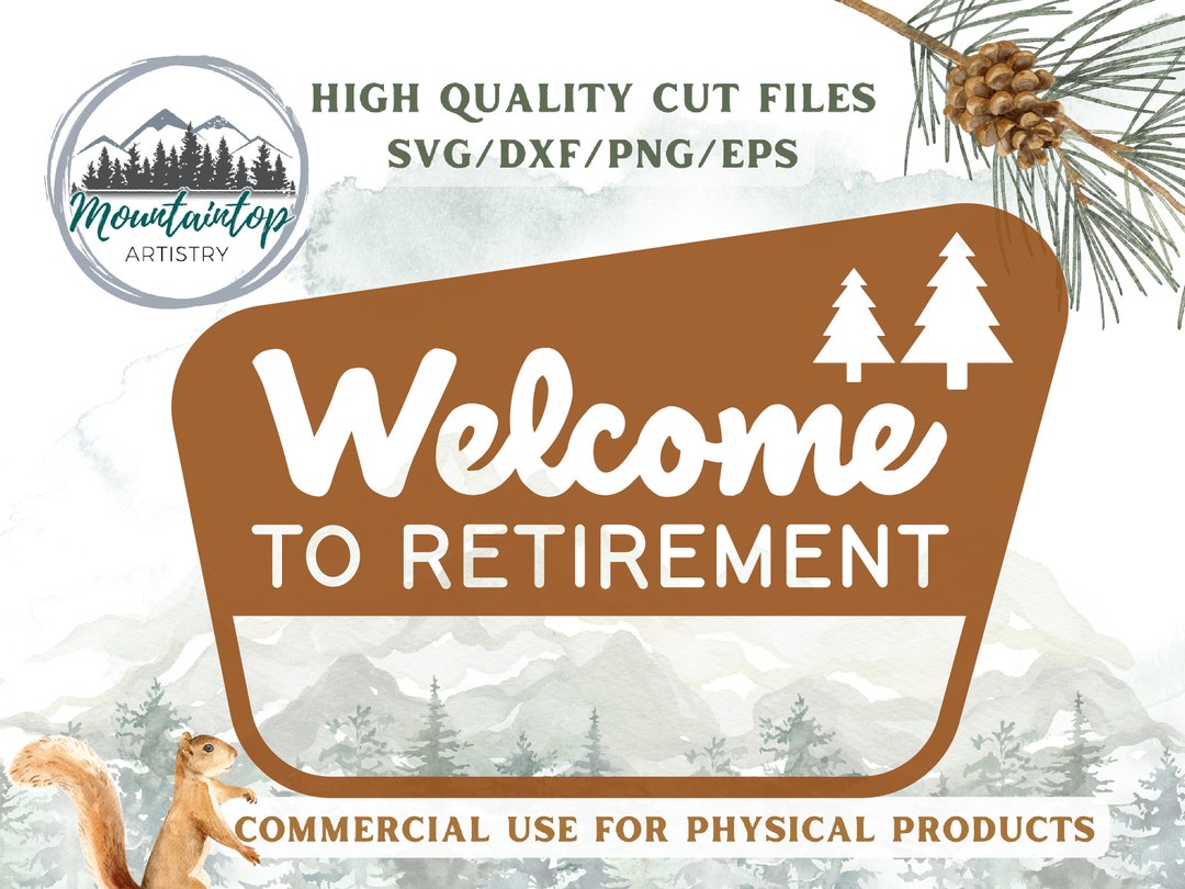 Welcome to Retirement Sign National Park Gift Retirement Party Decor ...