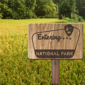 Entering Blank National Park Sign, Customizable National Park Sign ...