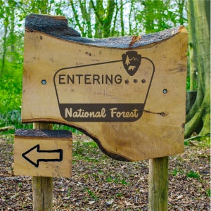 Entering National Forest Sign Customizable Woodland Nursery Decor ...