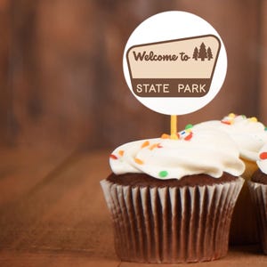 State Park Sign Customizable Woodland Nursery Decor Camping Birthday ...