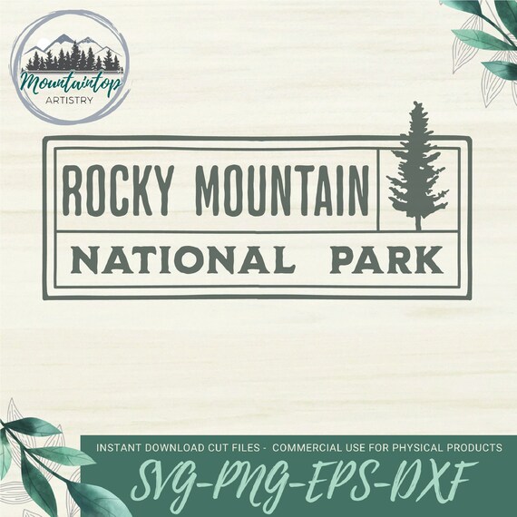 Rocky Mountain National Park SVG National Park Gifts - Etsy