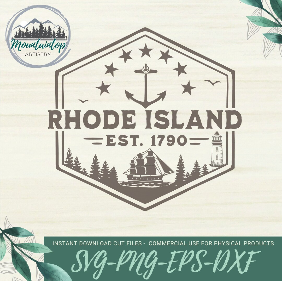 Rhode Island SVG, Rhode Island Gifts, Rhode Island, - Etsy