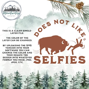 Bison Shirt PNG Buffalo Gift Respect the Wildlife Sign No Selfies PNG ...