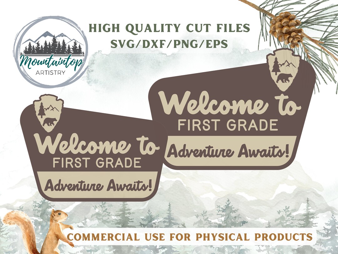 1st Grade Welcome Sign National Park Classroom Decor Woodland Theme ...