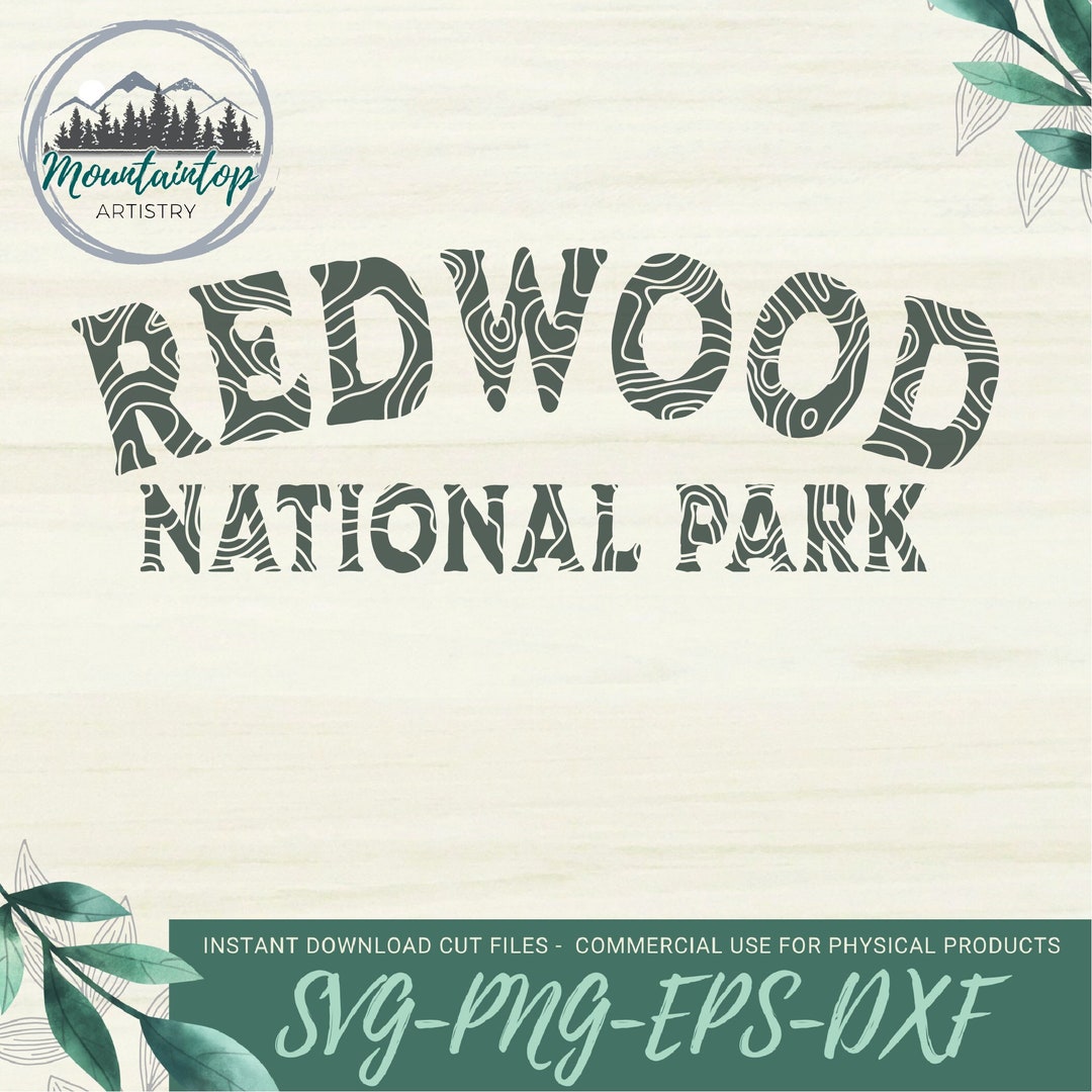 Redwood National Park SVG, California SVG, California Redwood, National ...