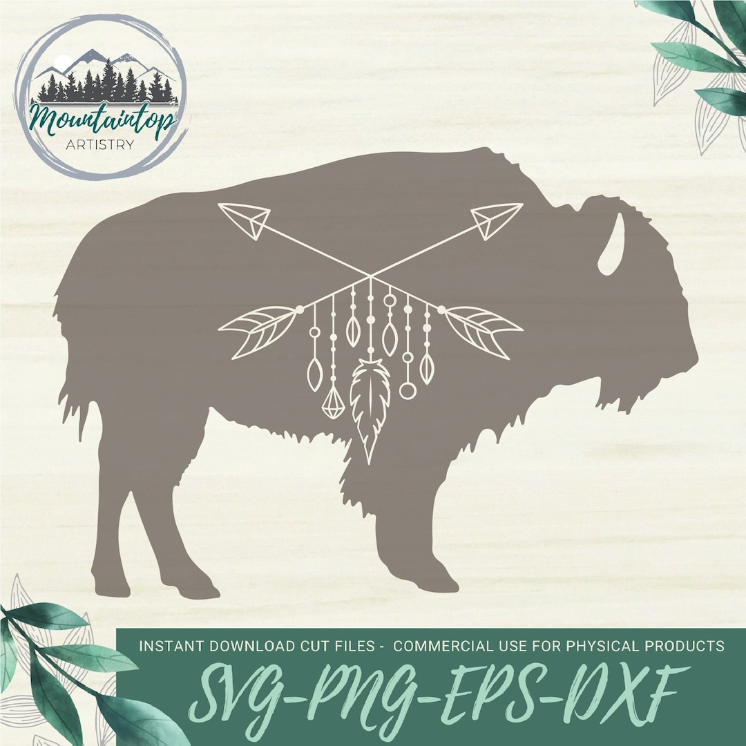 Bison Wall Art Buffalo Printable Bison Shirt PNG Boho Birthday Decor ...