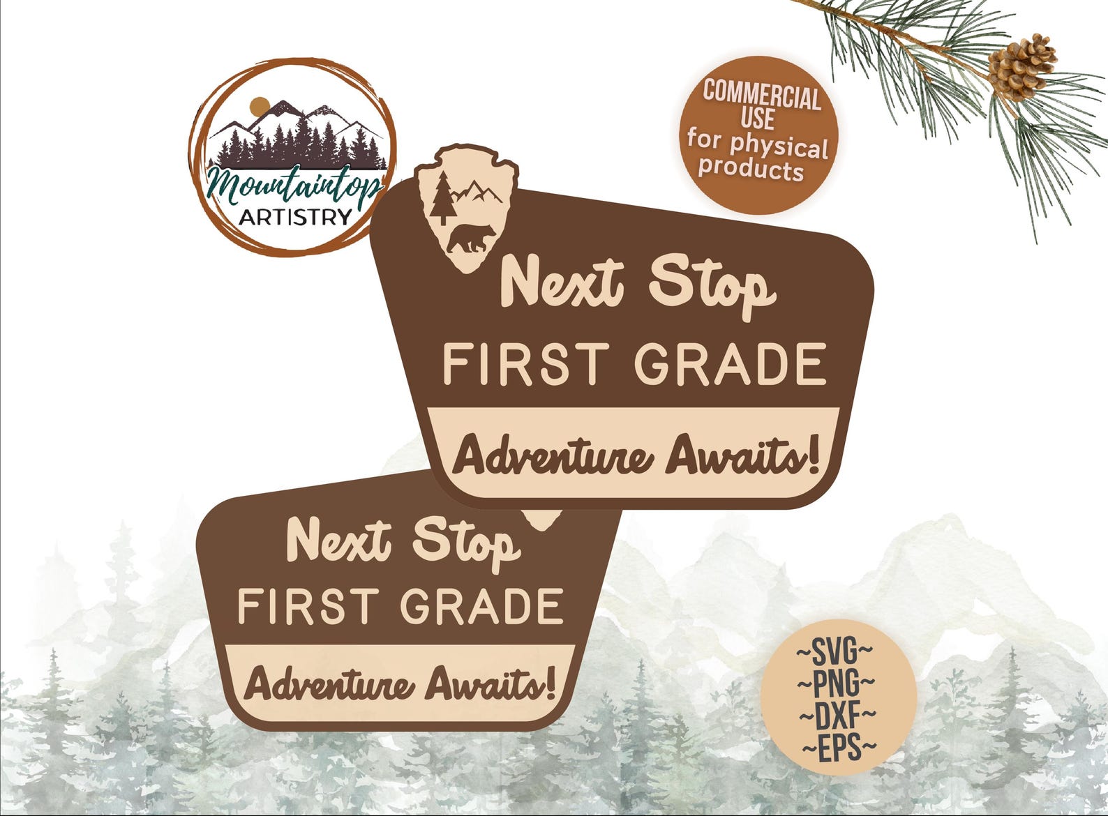 First Grade Sign Classroom National Park Decor Printable Educational ...