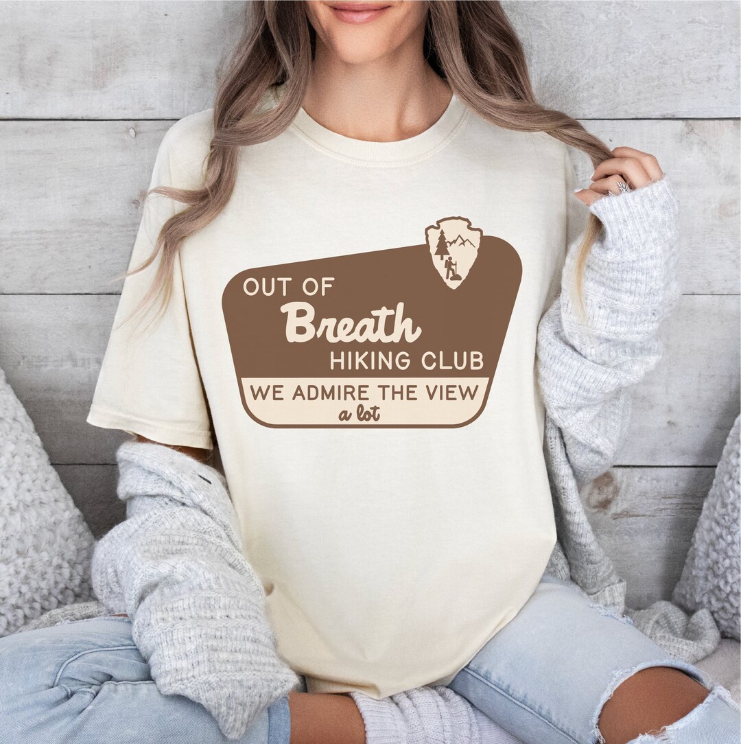 Out of Breath Hiking Club Sign National Park Gift for Hikers Mountain ...