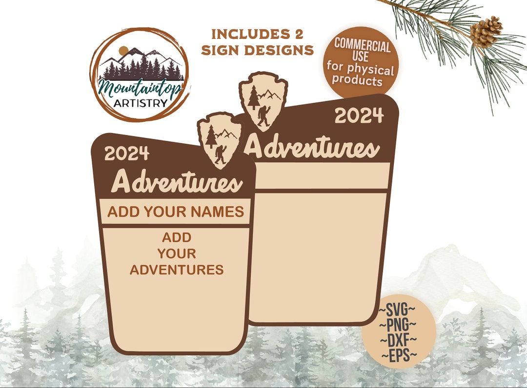 National Park Adventure Sign Customizable Sasquatch Sign National Park ...