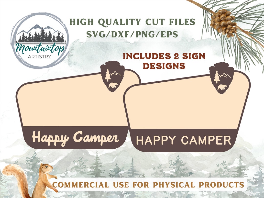 One Happy Camper Customizable National Park Sign Camping Birthday Gift ...