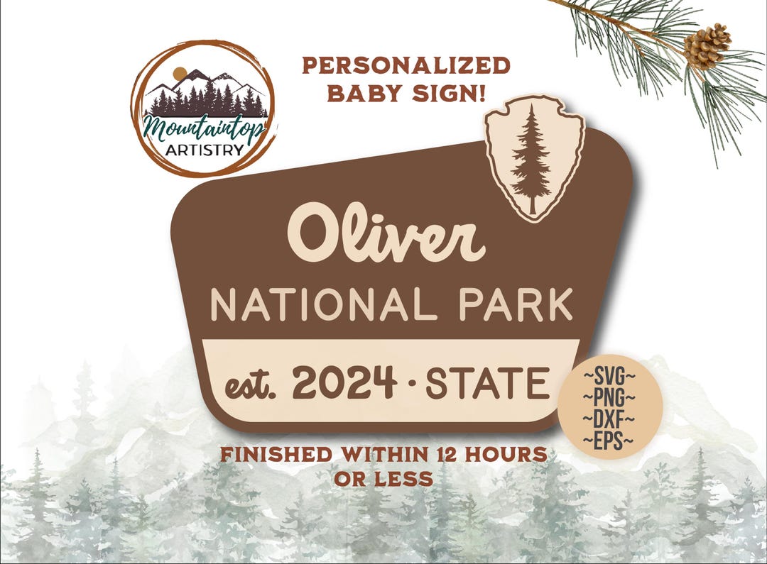 Personalized National Park Sign Design Wall Art Customized Made to ...
