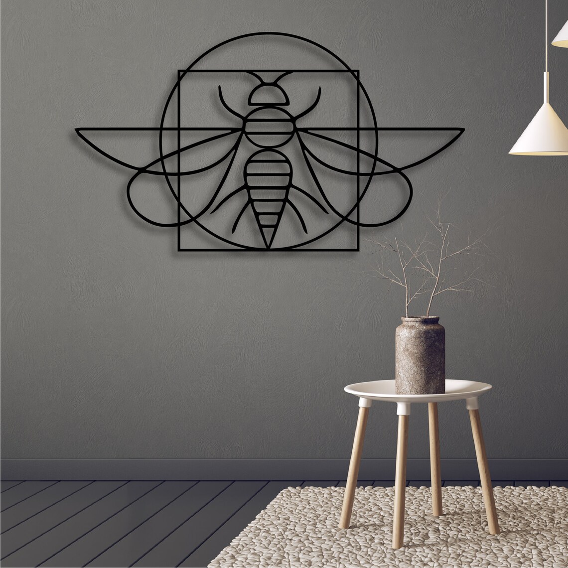 Vitruvian Bee SVG Save the Bees Vitruvian Man Da Vinci Wall | Etsy