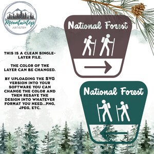 National Forest Hiking Trail Signs Camping Birthday Decor One Happy ...
