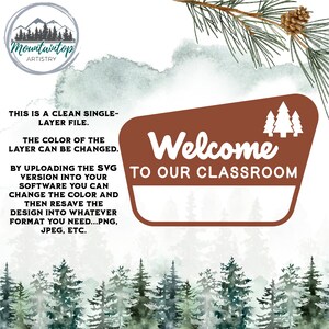 Welcome to Our Classroom Sign National Park Decor Teacher Gift Back to ...