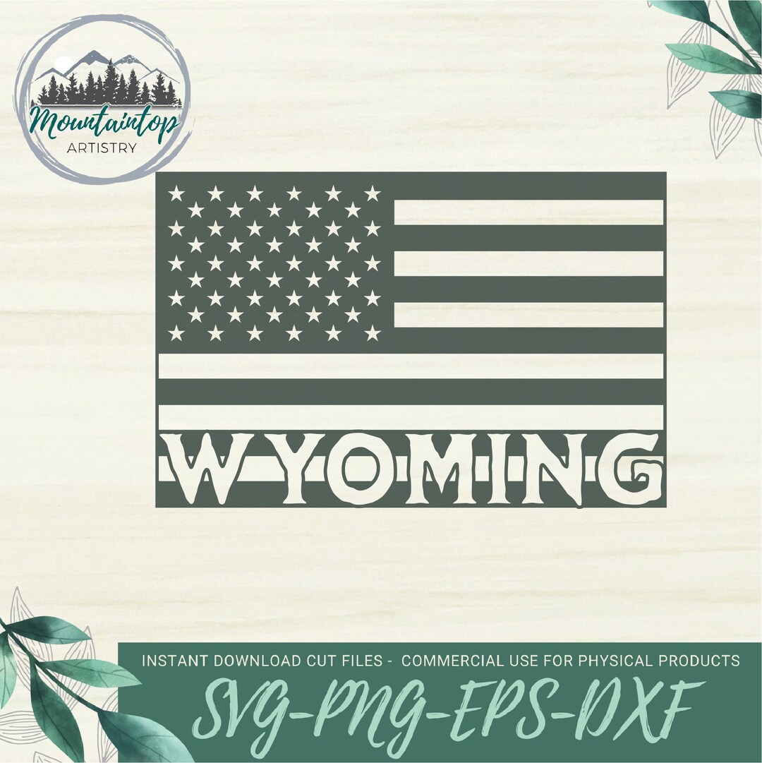 Wyoming Flag SVG, Wyoming SVG, Wyoming Gift Ideas, United States Flag ...