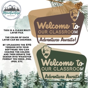 Welcome to Our Classroom Sign National Park Theme Class Decor Welcome ...