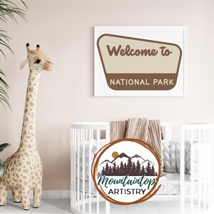 Welcome to National Park Sign Customizable Woodland Nursery Decor ...