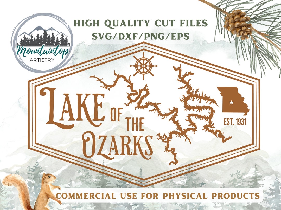 Lake of the Ozarks Missouri Wall Art Lake House Decor Boat Decal on ...