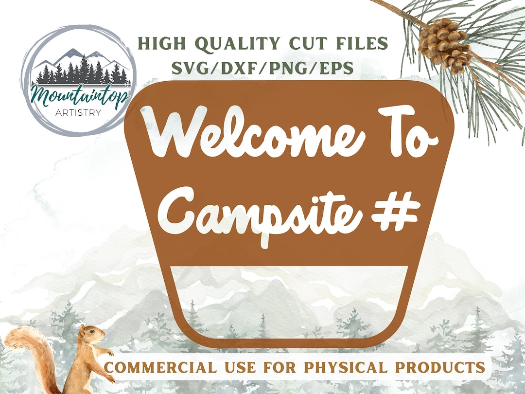 Campsite Sign National Park Theme Decor National Forest Sign Camping ...