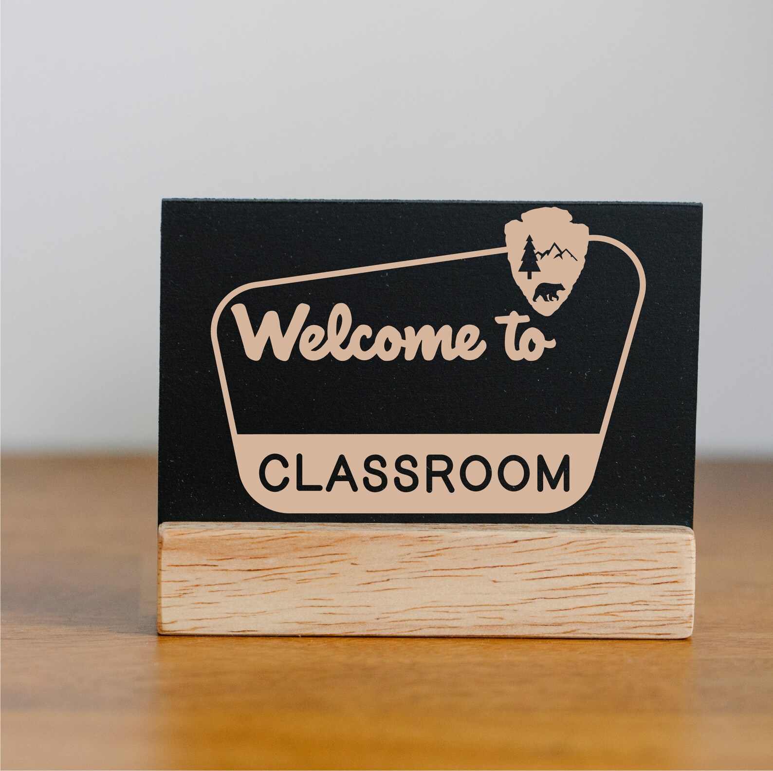 Welcome to Class Sign National Park Classroom Woodland Wall Art Gift ...