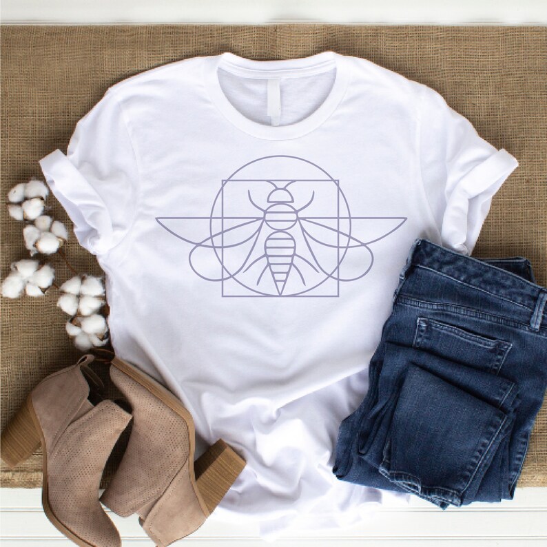 Vitruvian Bee SVG Save the Bees Vitruvian Man Da Vinci Wall | Etsy