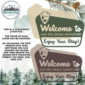 Classroom Adventure Sign National Park Theme Classroom 3rd Grade ...