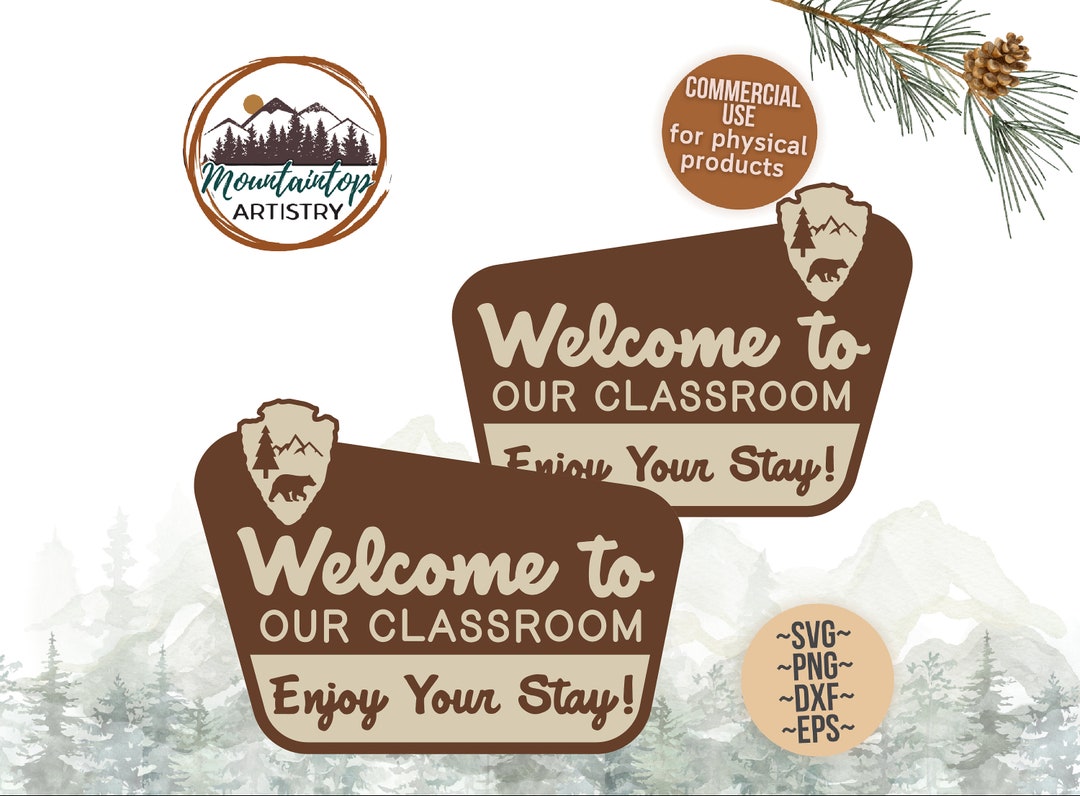 Welcome to Our Classroom Sign Enjoy Your Stay Woodland Class Decor ...
