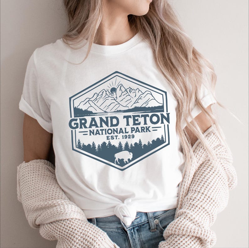 Grand Teton National Park SVG Files for Shirts Wyoming PNG Grand Teton ...
