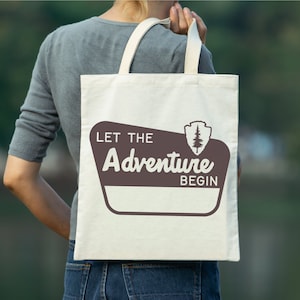 Let the Adventure Begin Sign Customizable National Park Sign Woodland ...