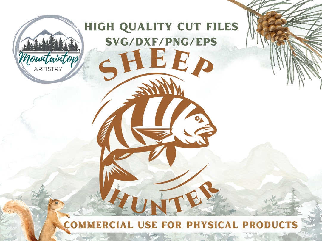 Sheepshead Hunter SVG, Sheepshead Fishing Gifts, Gifts for Fishermen - Etsy