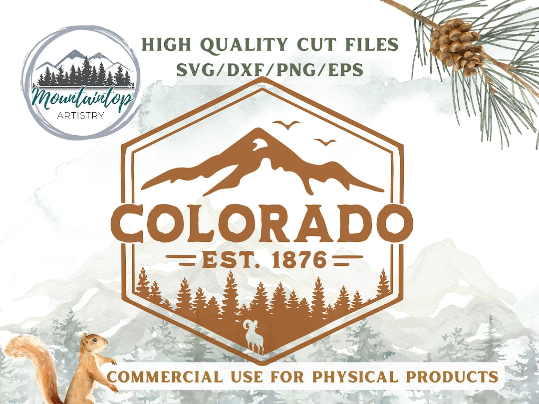Colorado Wall Art Mountains Colorado Gift Adventure Decal Colorado SVG ...