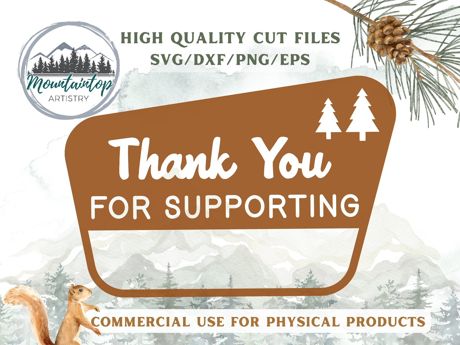 Thank You for Supporting Sign Wedding Gift Fundraising Sign Thank You ...