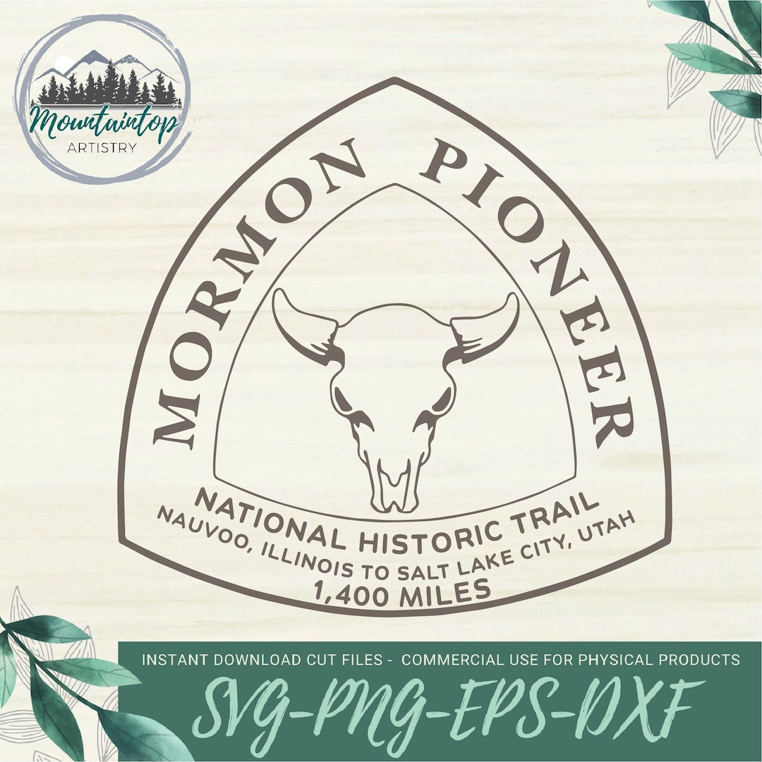 Mormon Pioneer Trail Sign, Trail Sign SVG, MPT Marker - Etsy